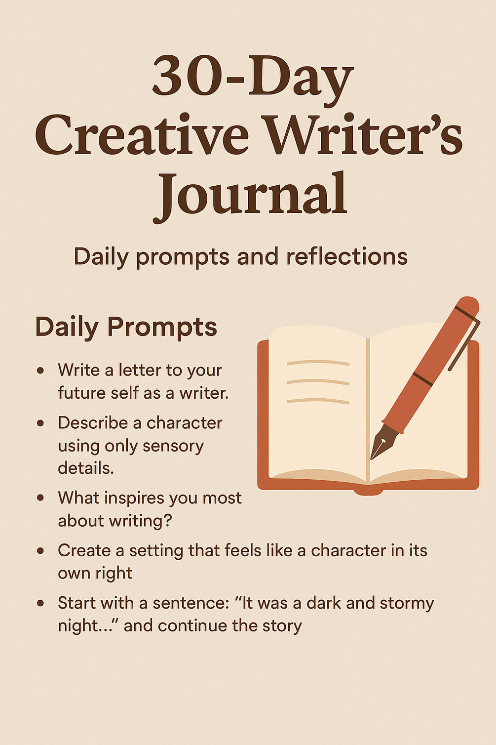 30-Day Creative Writers Journal