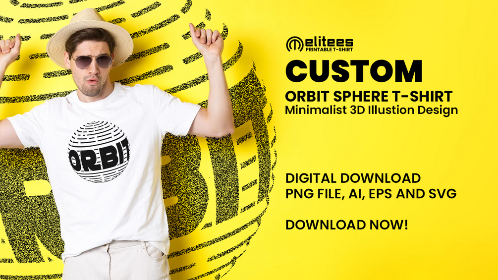 Orbit Sphere T-Shirt – Minimalist 3D Illusion Design | Digital Download ...
