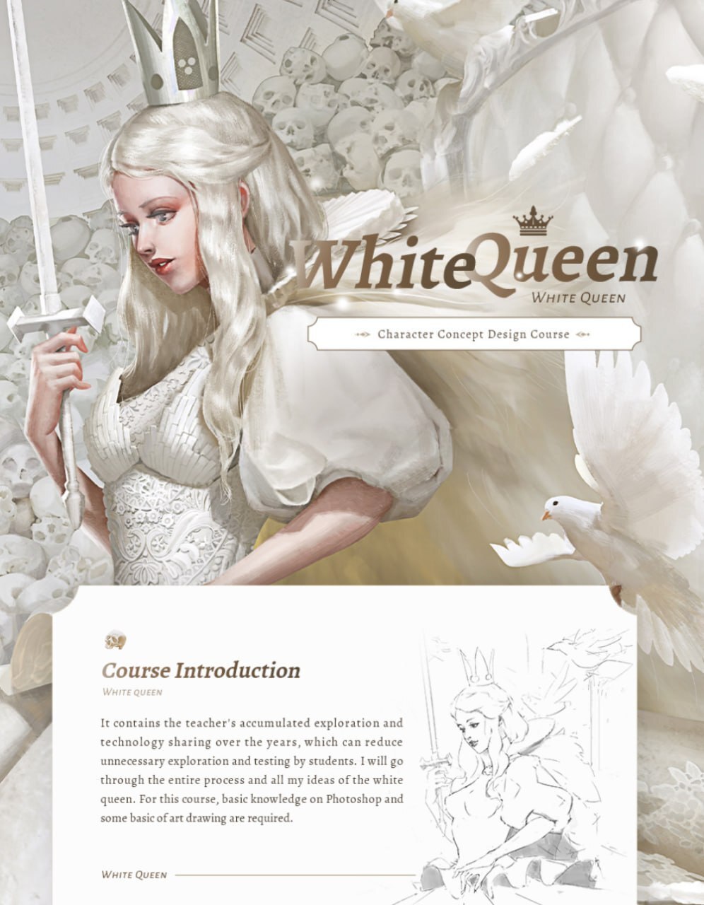 [WingFox]White Queen- Character Concept Design Course