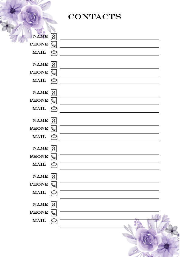 Daily planner purple, Weekly planner purple, Monthly planner purple ...