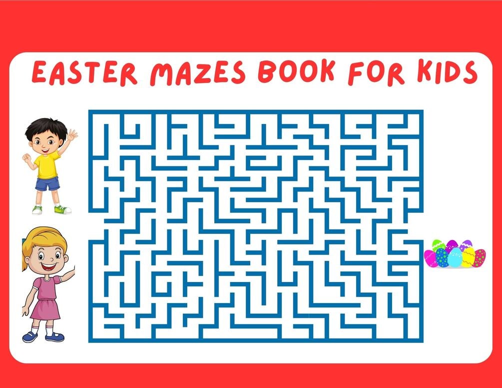 EASTER MAZES BOOK FOR KIDS