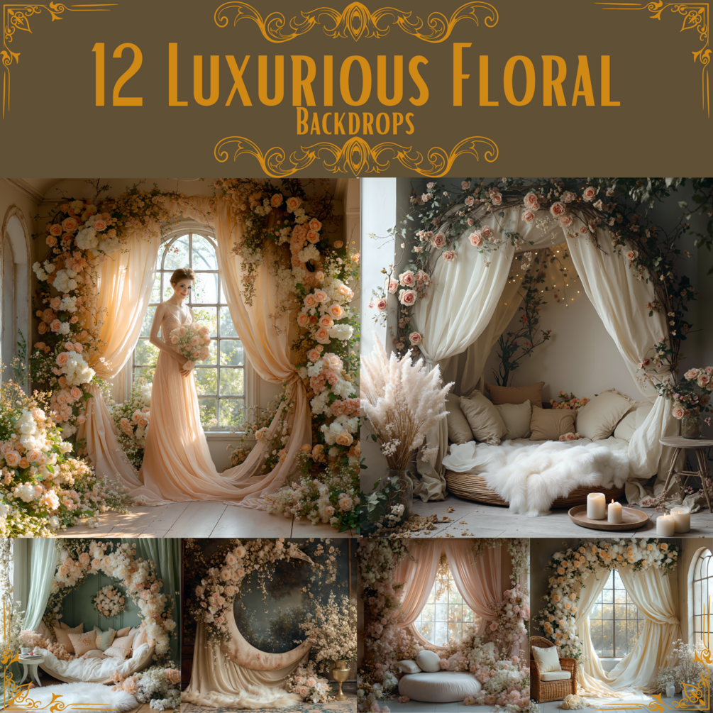 12 Luxurious Floral Backdrops