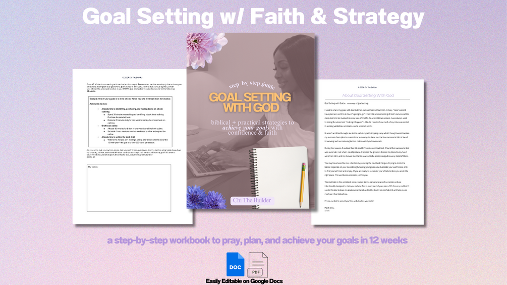 12-Week Year Christian Goal Setting Workbook