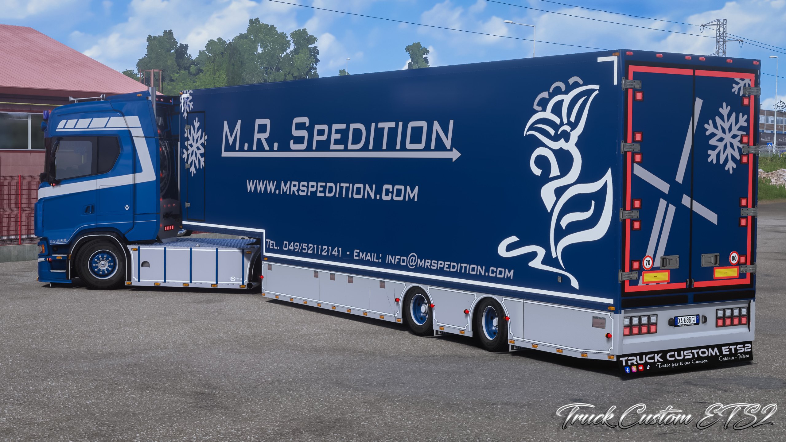 Flower Line 2 Axle Semi-Trailer - Truck Custom ETS2