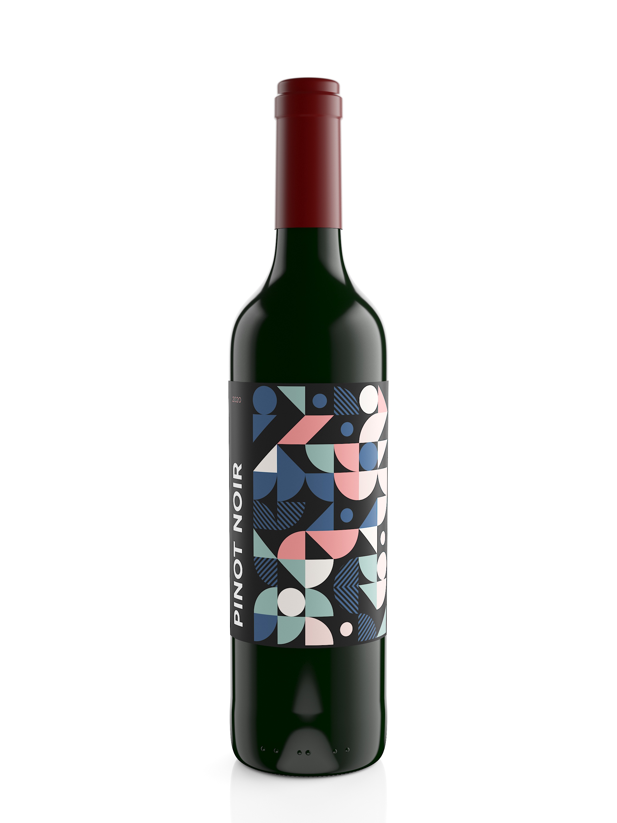 Red Wine Bottle 3D Studio Light Setup - White Background with Alpha ...