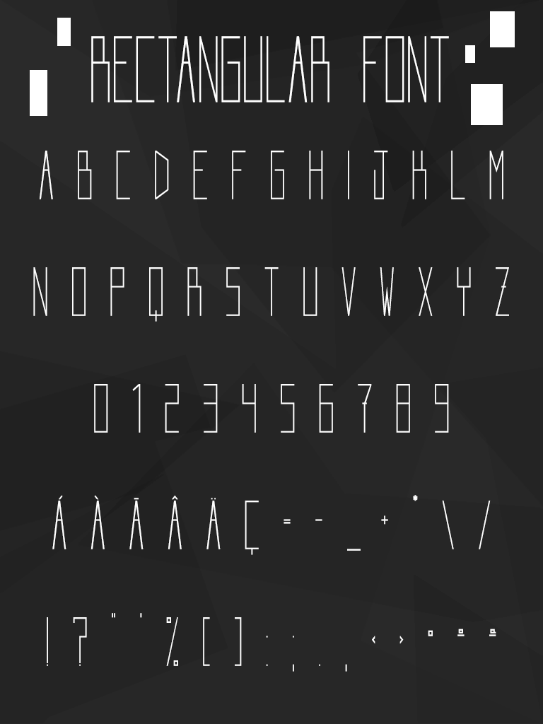 Rectangular Font
