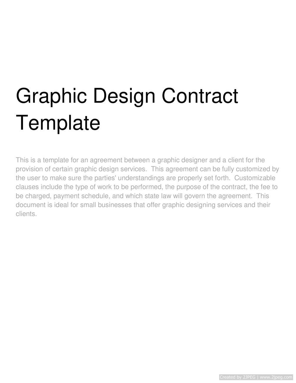 Graphic Design Contract Template