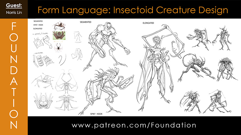 Last Day - Form Language: Insectoid Creature Design Tutorial ...