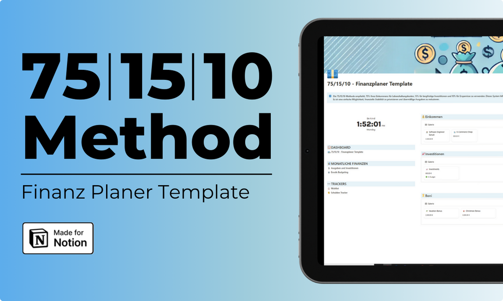75/15/10 - Finanzplaner - Notion Template
