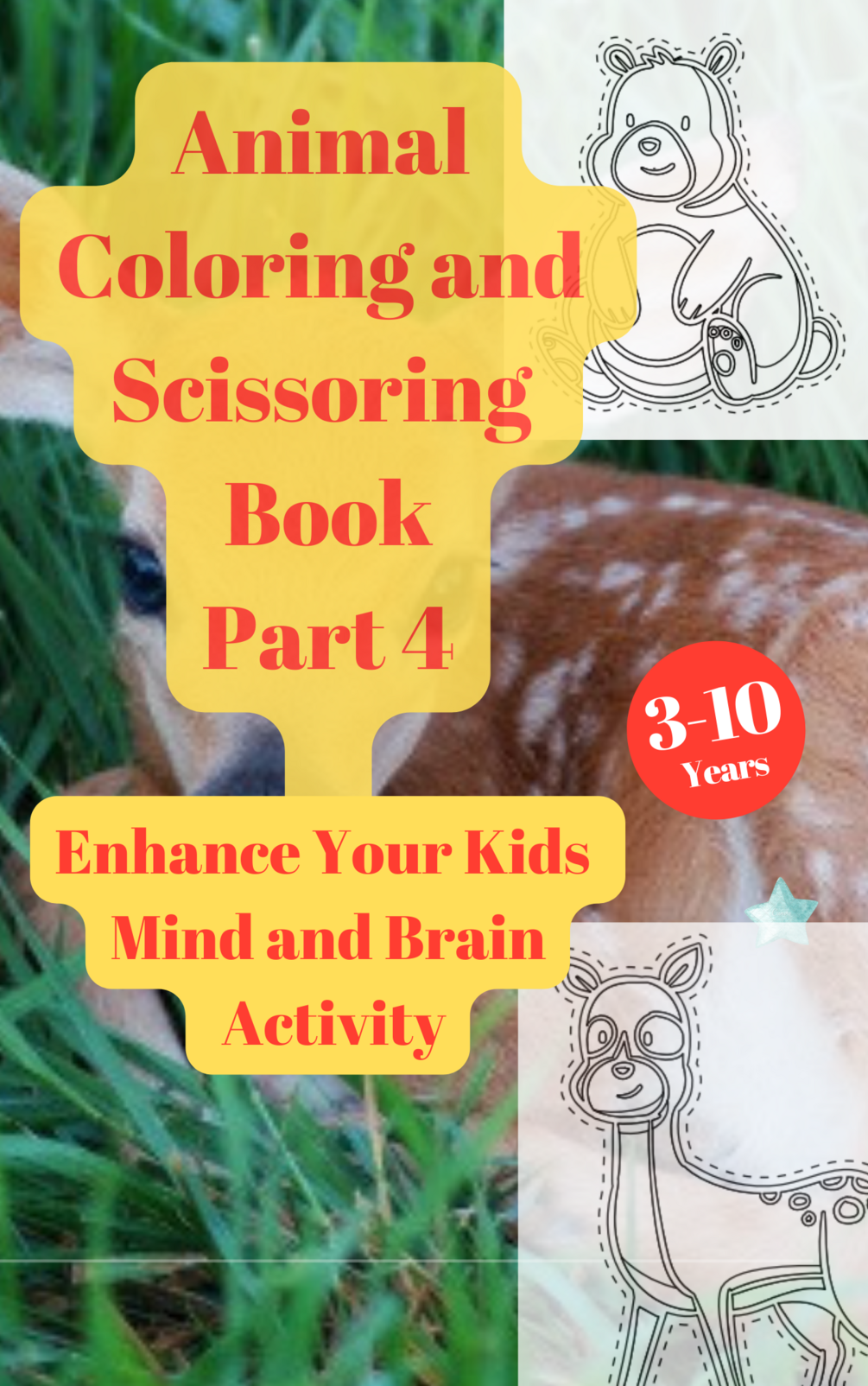 Animal Coloring and Scissoring Skills for Kids PART 4