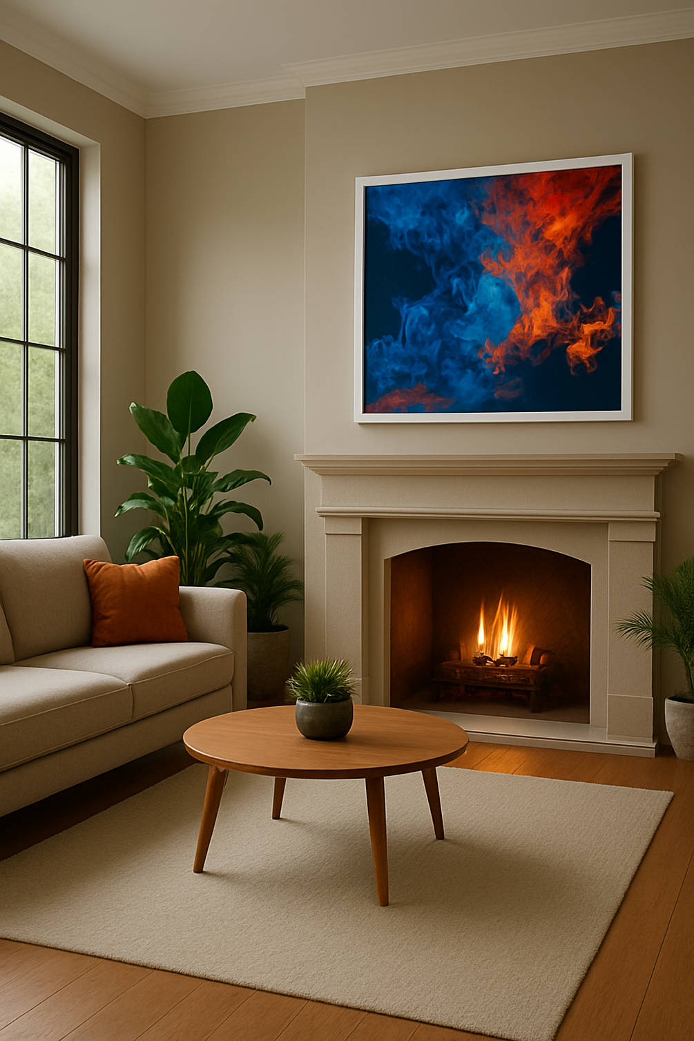 Realistic Living Wall Art Mockup-High Resolution