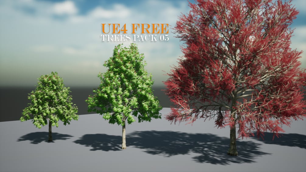 UE4 Free trees pack 05 (brachychiton)
