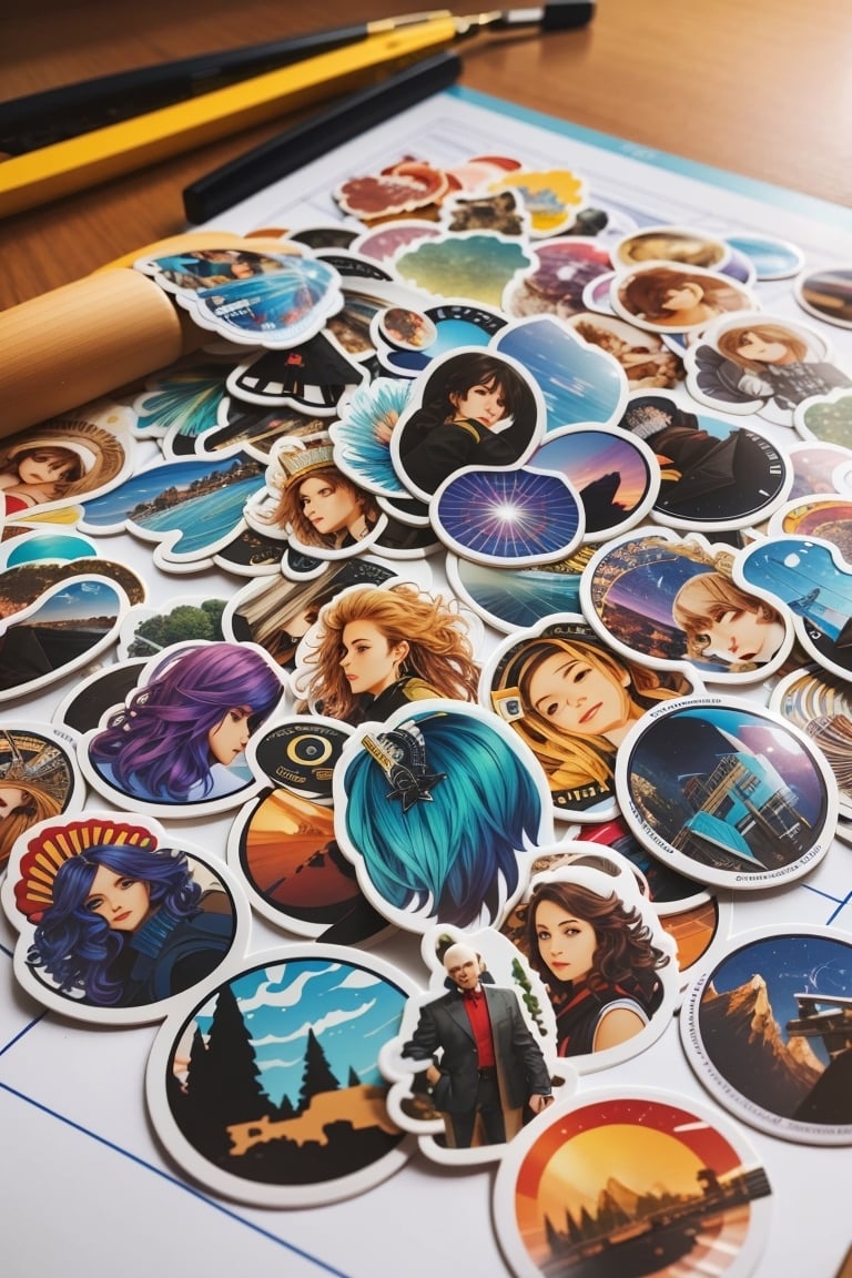 stickers and pictures