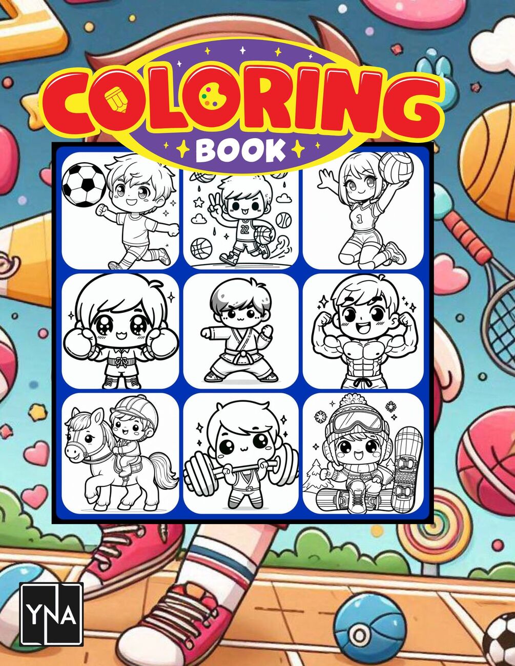 Sports Stars Coloring Book For Kids