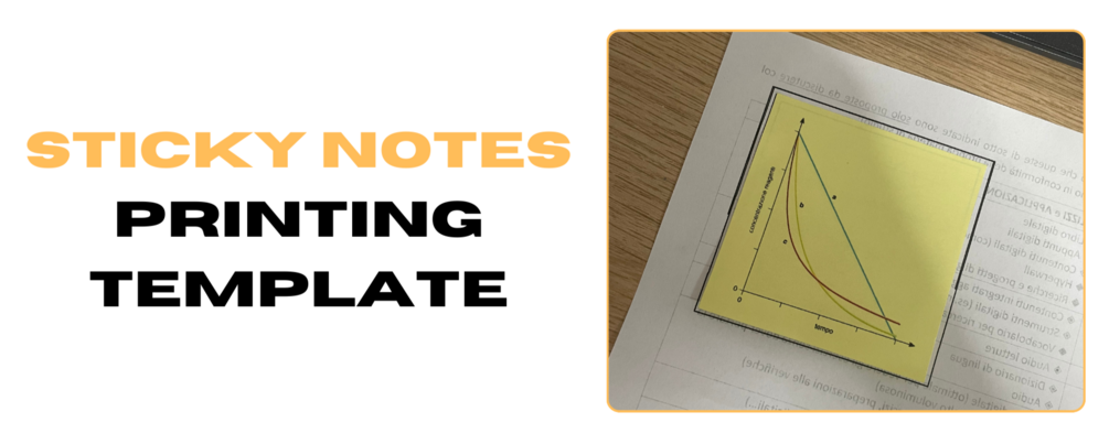 Post-it Notes Printing Template | Custom Sticky Note Prints (76x76mm)