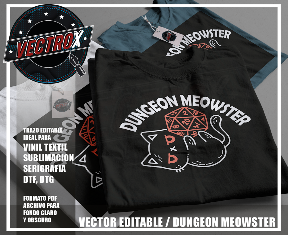 Vector Editable - Dungeon Meowster