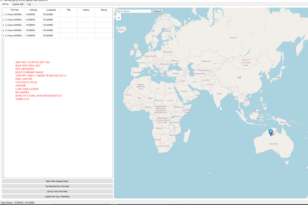 Bulk Image Geo tagging