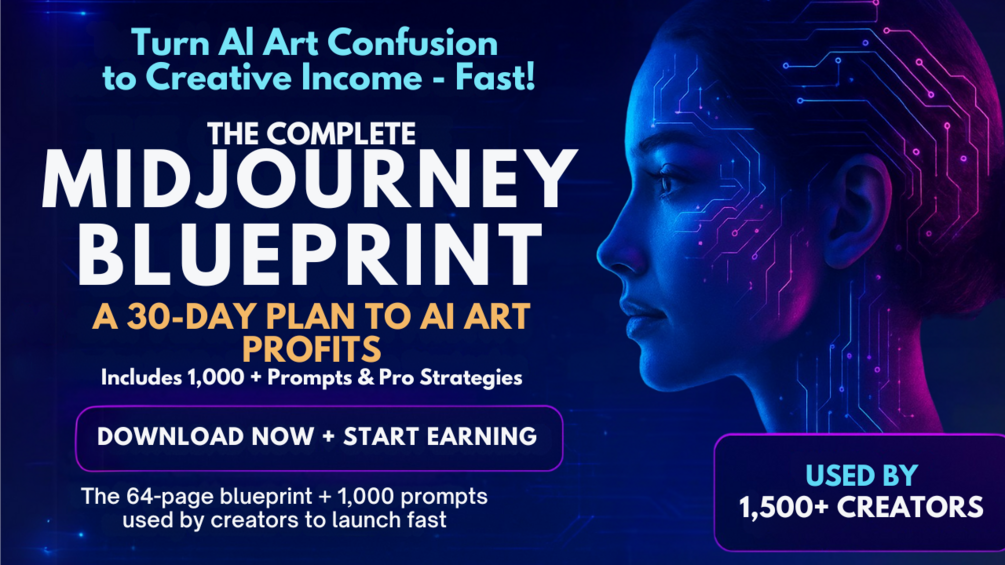 The Complete Midjourney Blueprint: Master AI Art, Unlock 1000 Prompts & Build a Profitable Business