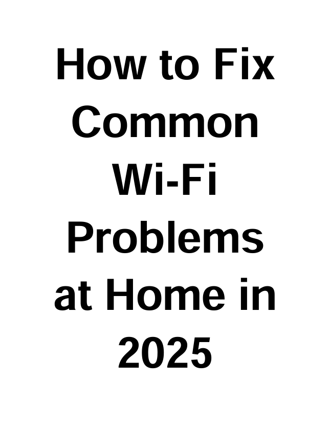 How to Fix Common Wi-Fi Problems at Home in 2025