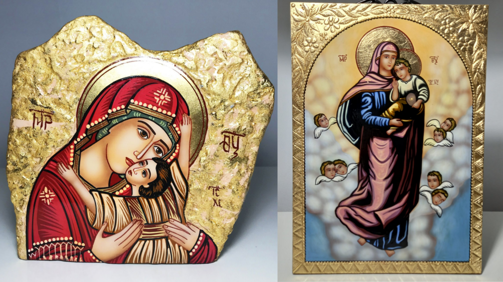 Icon painting course - Wood and stone painting - Religious art