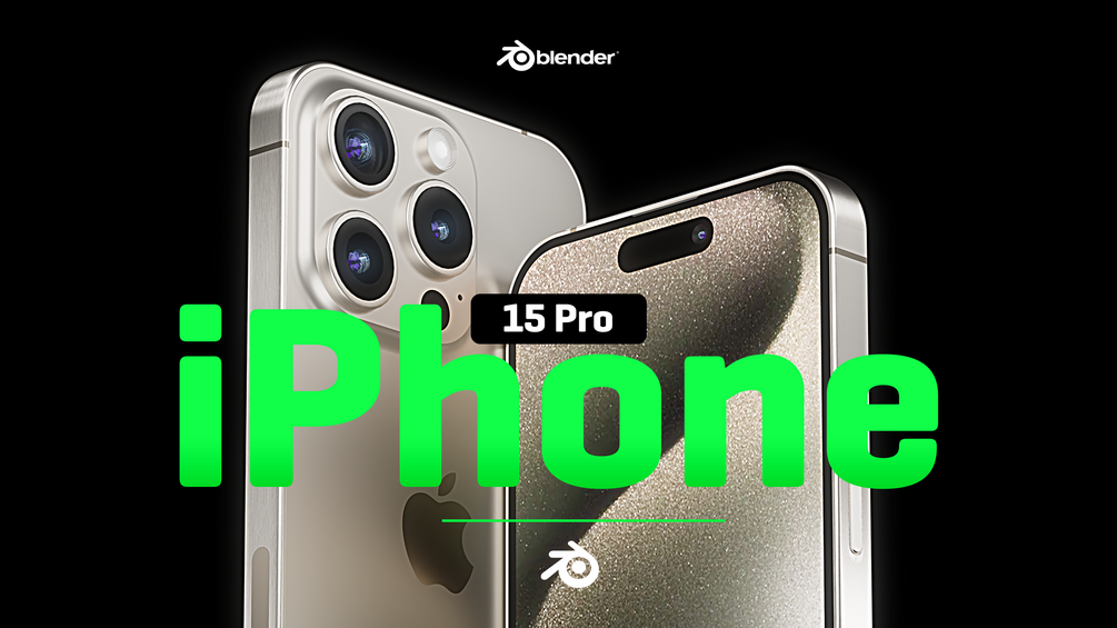 iPhone 15 Pro Blender 3D Model