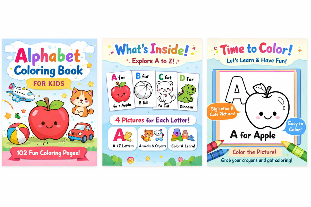 A–Z Alphabet Coloring & Learning Book