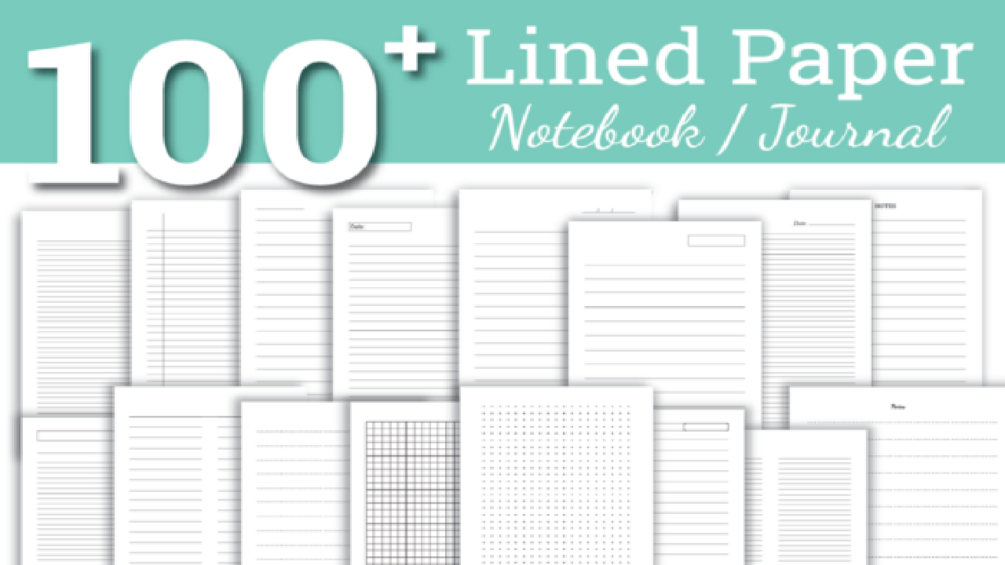100 Lined Paper Bundle | Notebook | Journal