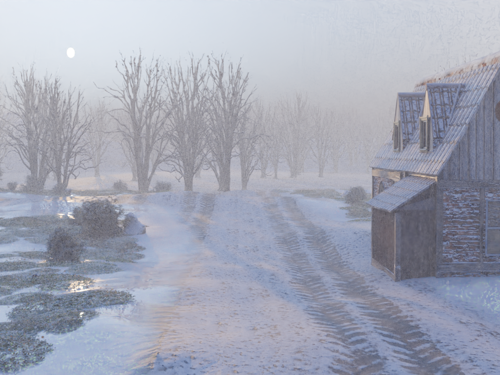 Winter Pathway Scene