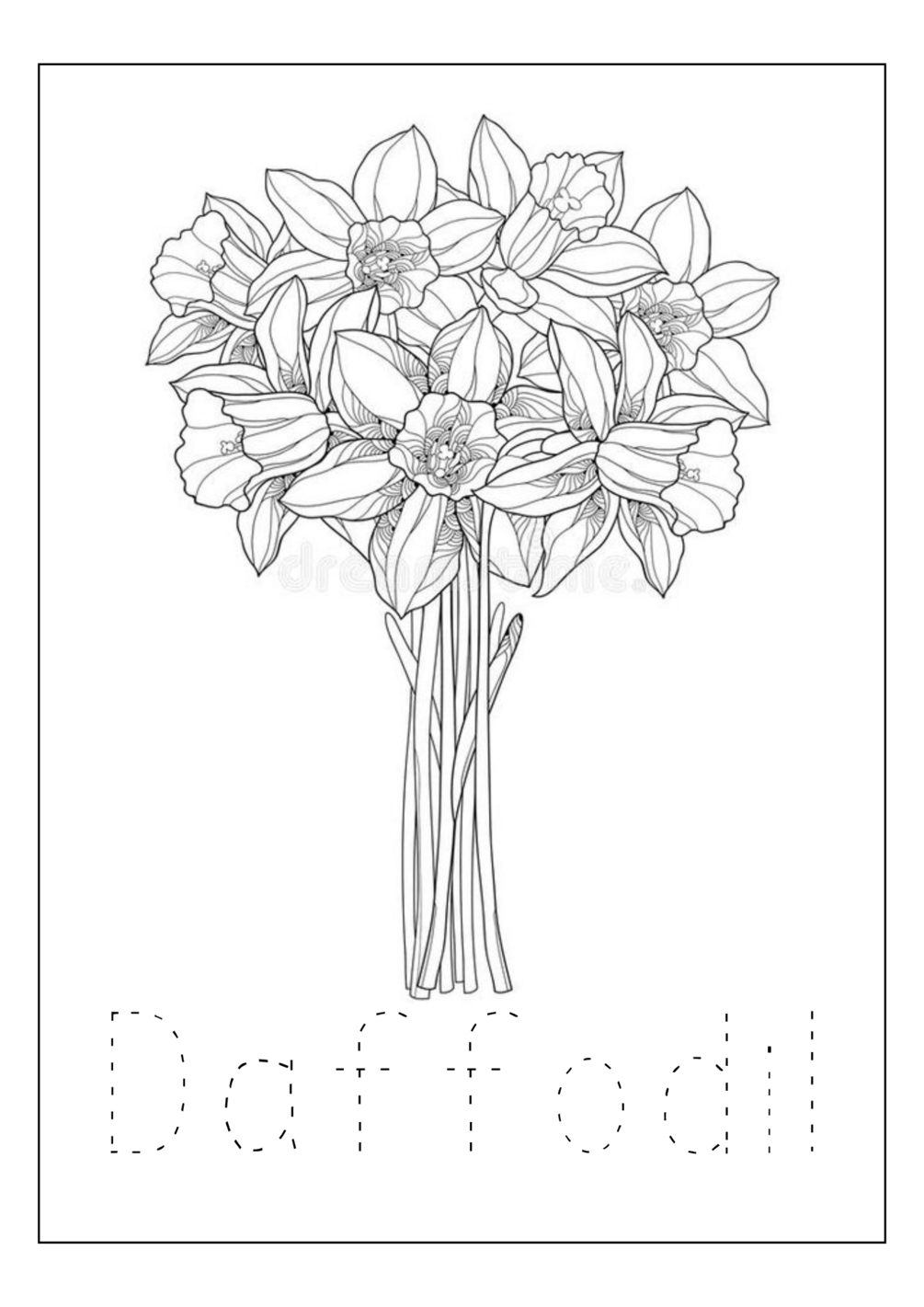 Flowers Coloring and Tracing Book | Printable Kids Activity | Fun and ...