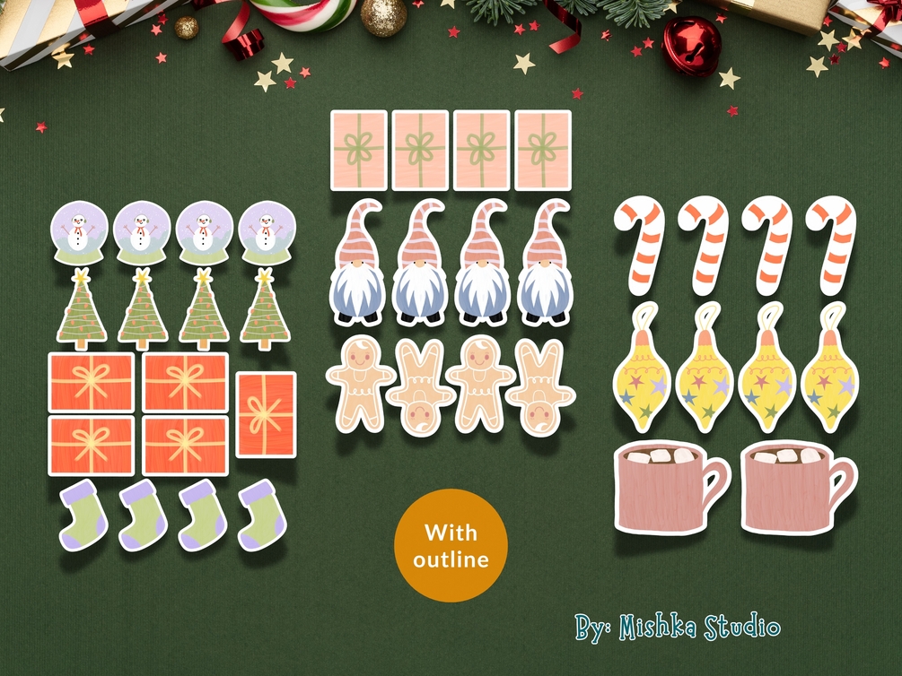 Digital Christmas Sticker Pack : Dec 2024 Release