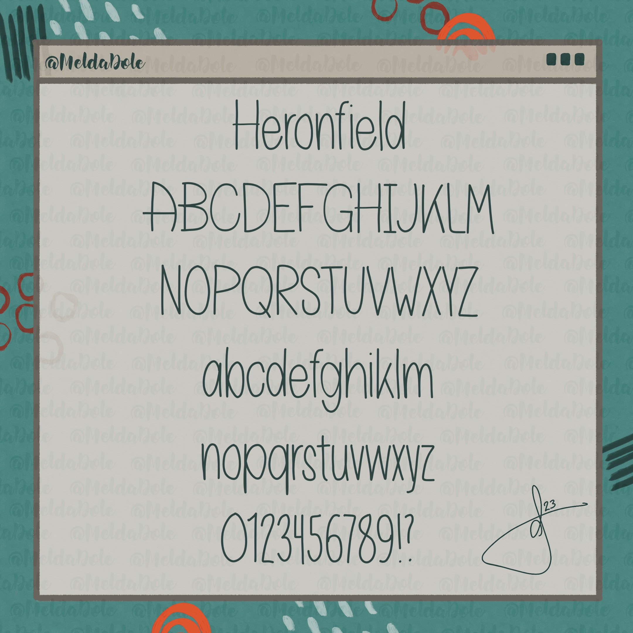 Heronfield - Font for Personal & Commercial