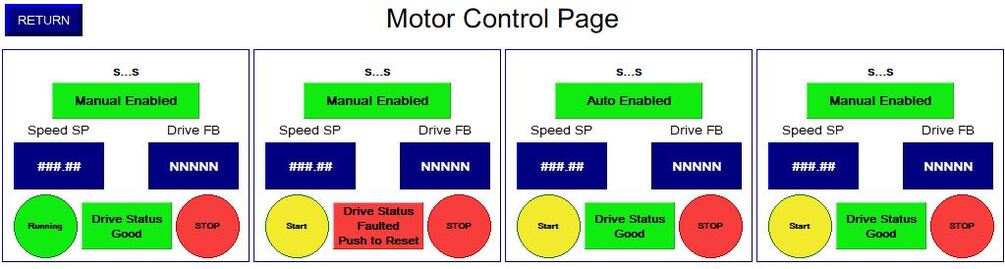 FactoryTalk View Studio Motor Control Display