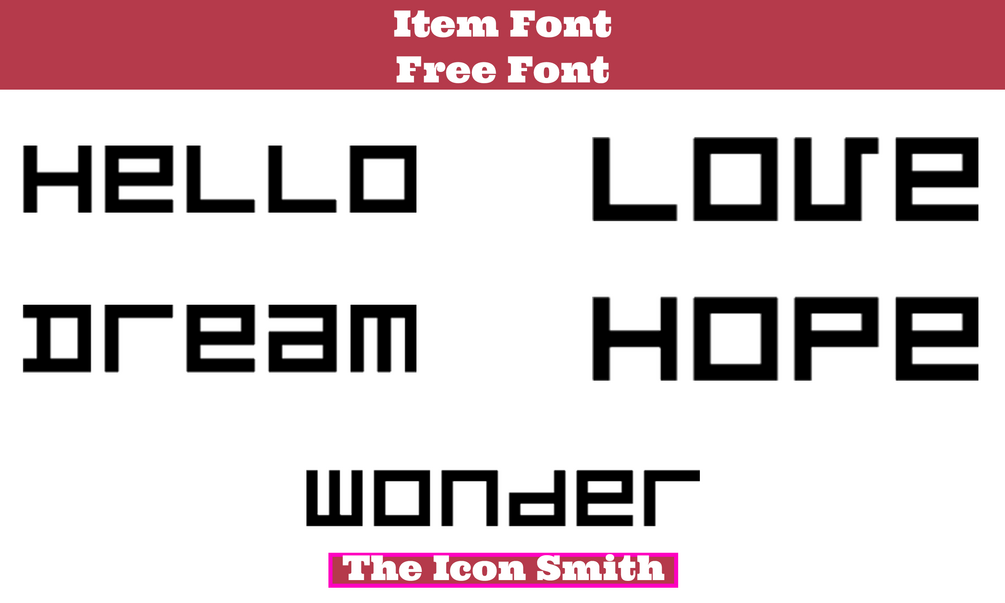 Free Item Font F4518