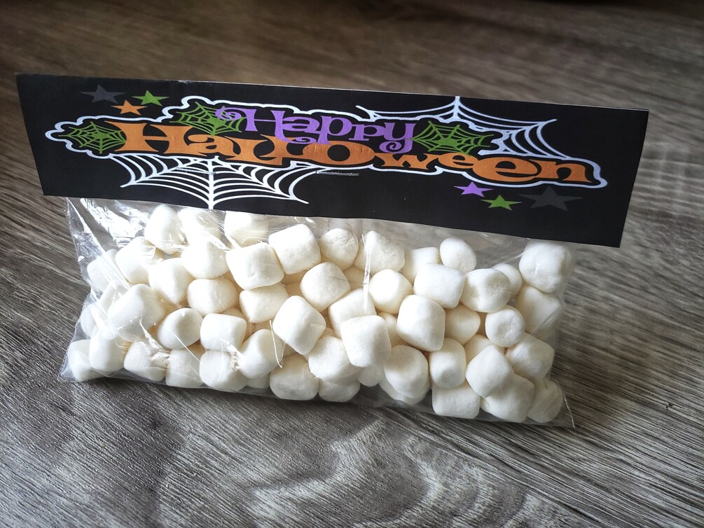 Happy Halloween Ziploc Bag Topper 7x1.5 inches folded. Class Treat ...