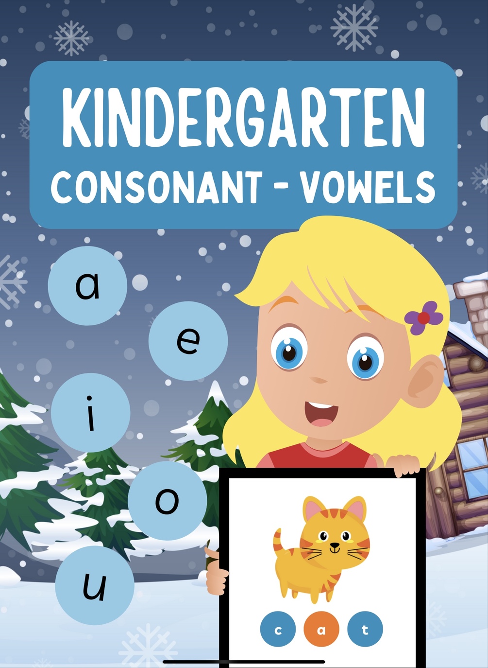 Fun and colourful Kindergarten 3 letters Consonant Vowels English ...