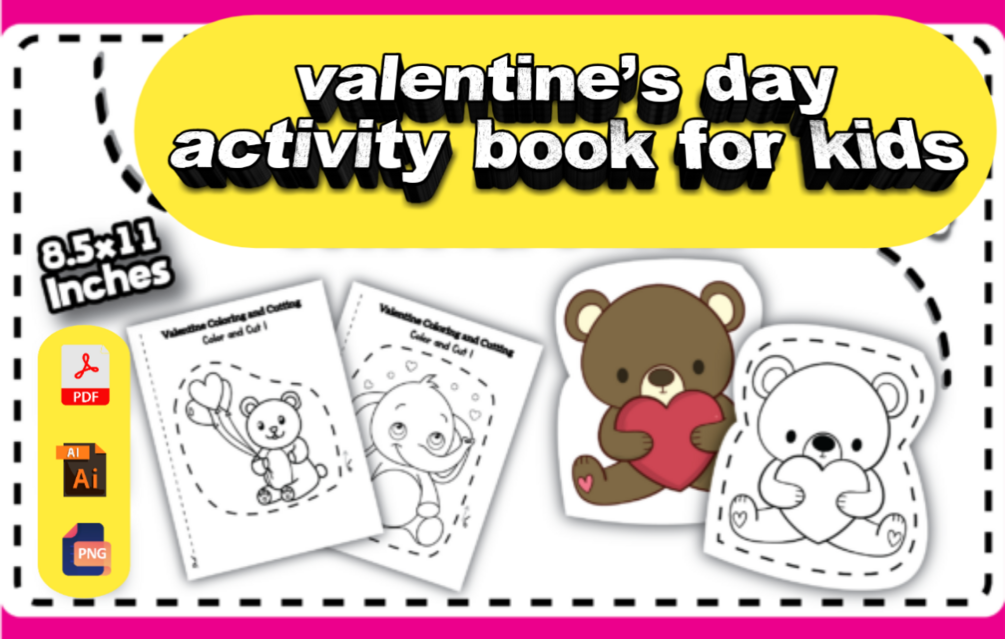 Valentine's Day Activity Book For Kids