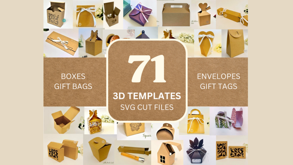 71 SVG Bundle, 3D SVG Box Templates