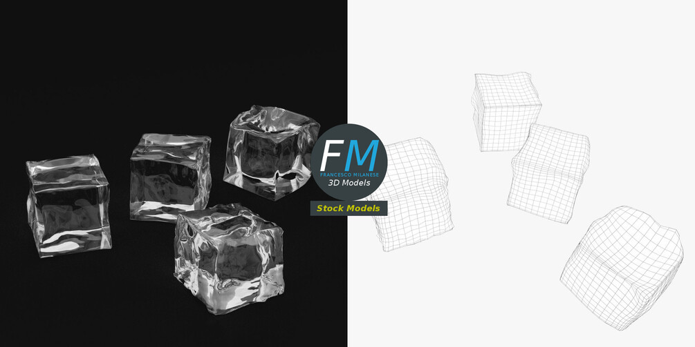 3D MODEL - Ice cubes