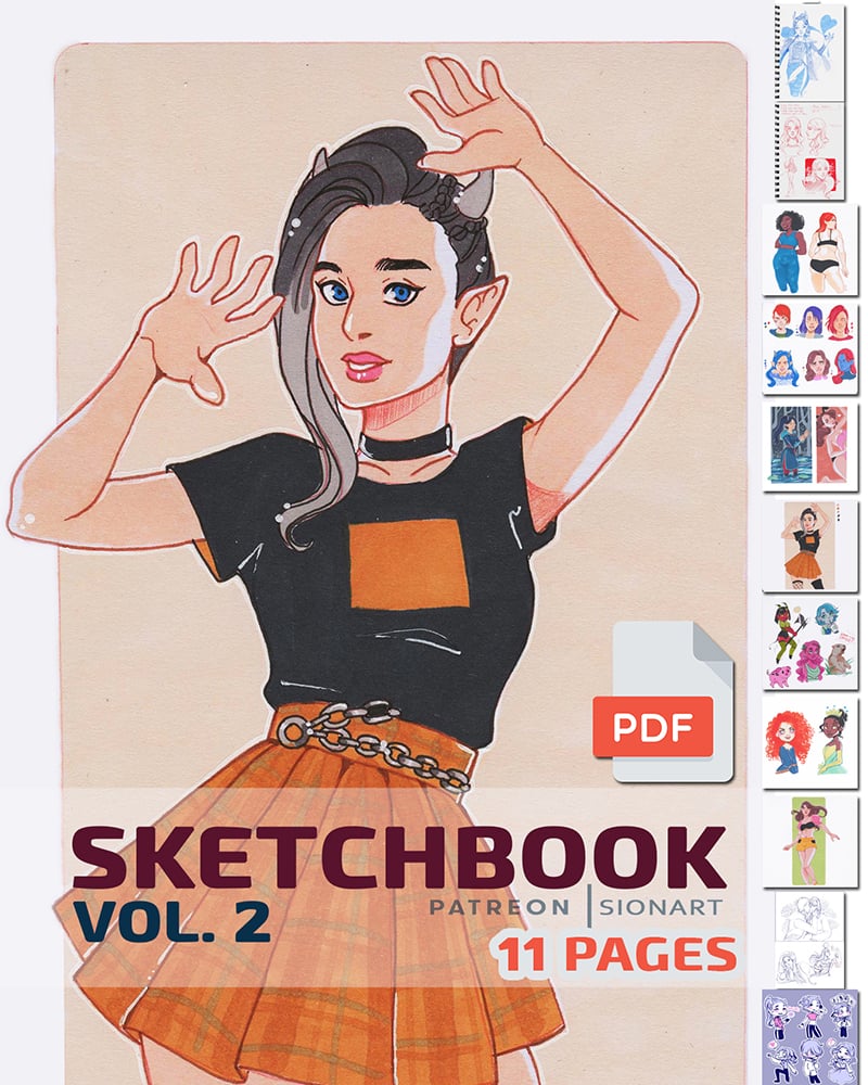 PDF: Patreon sketchbook vol.2