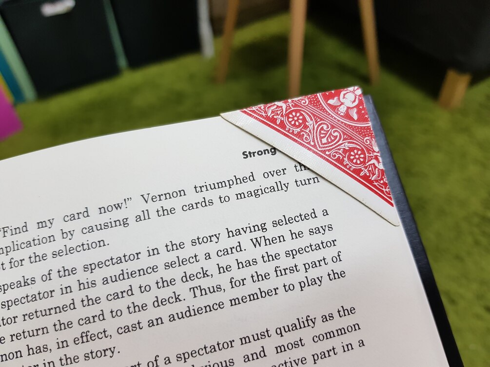 Origami Playing Card Corner Bookmark