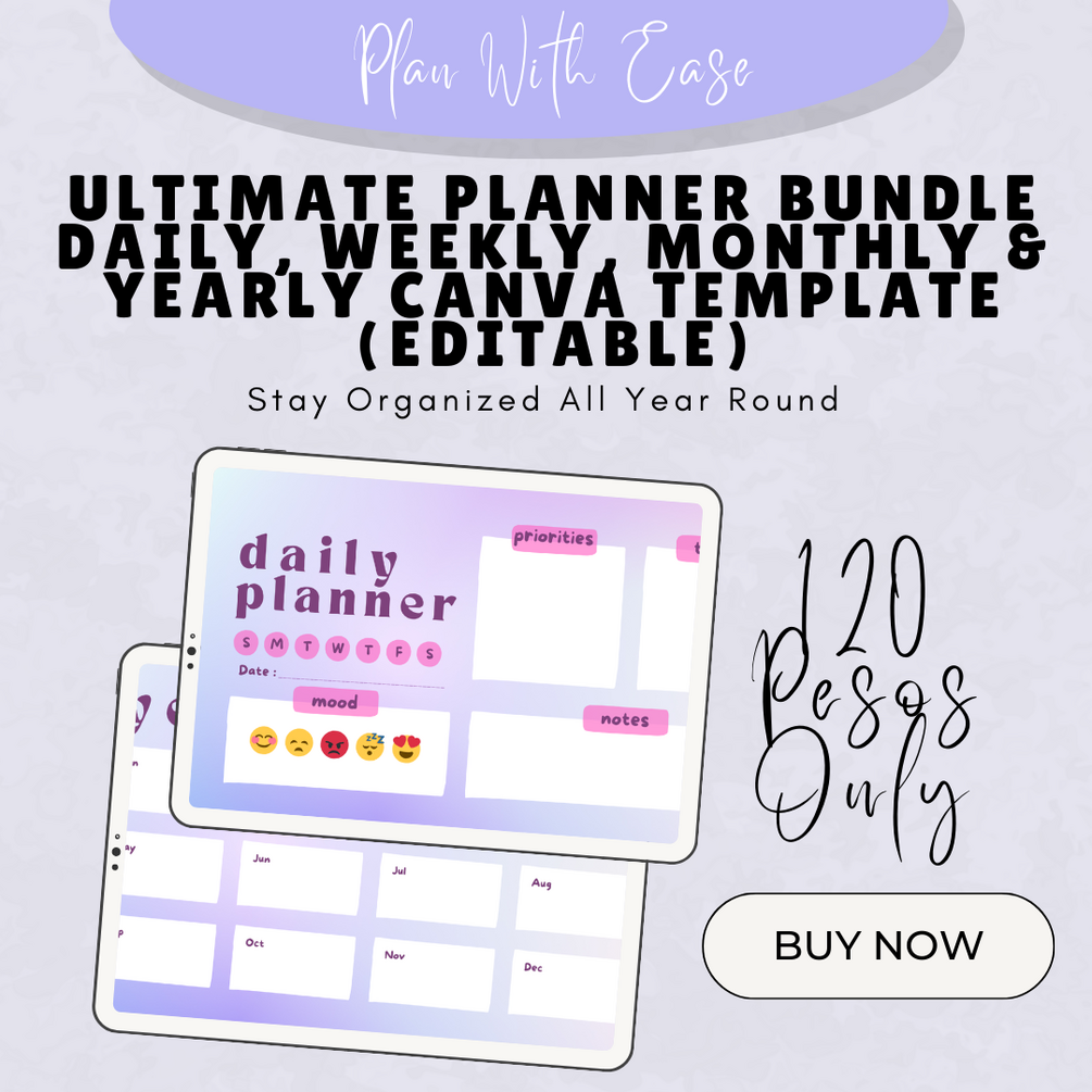Ultimate Planner Bundle | Daily, Weekly, Monthly & Yearly Canva ...