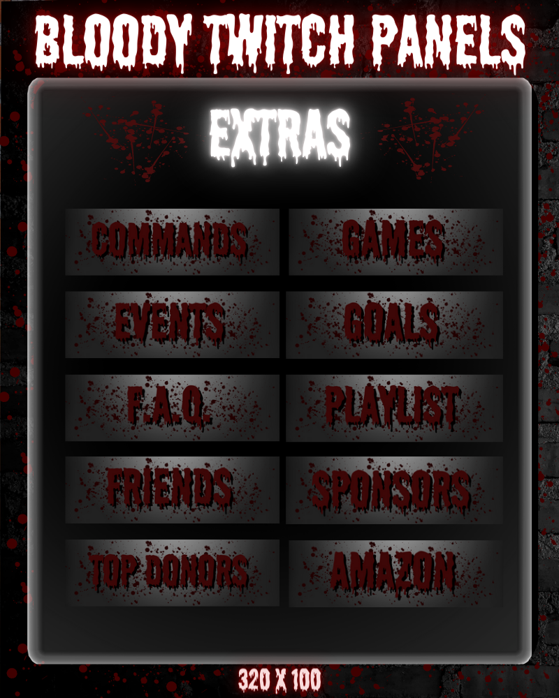 Bloody Twitch Panels, Horror Twitch Panels, Twitch Panels, Horror ...