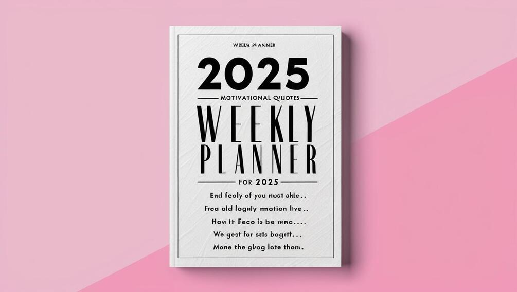 Weekly Planner Motivational Quotes 2025