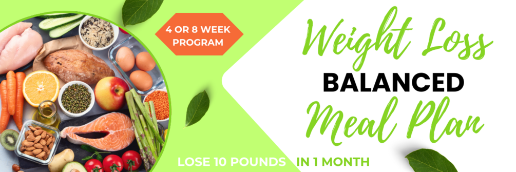Balanced Weight Loss Meal Plan: 8 or 4 Weeks Program