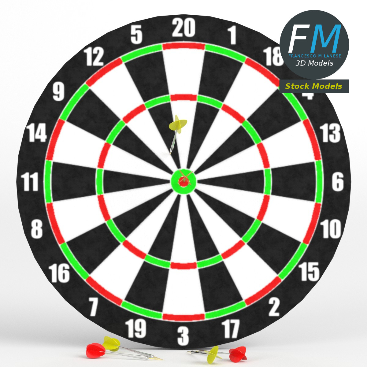 3D MODEL - Darts with target 1