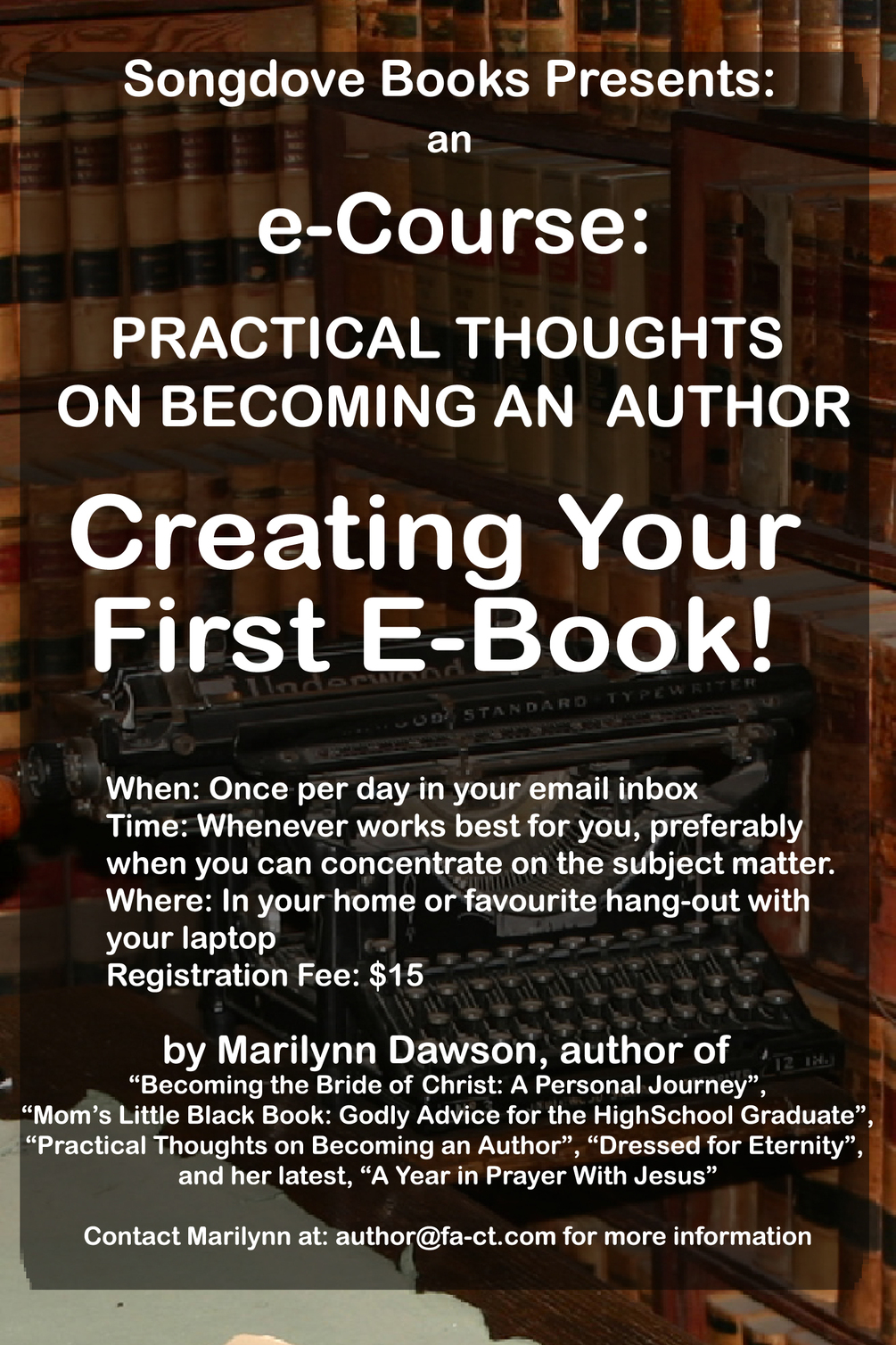 e-Course: Practical Thoughts on Becoming an Author - Creating Your ...