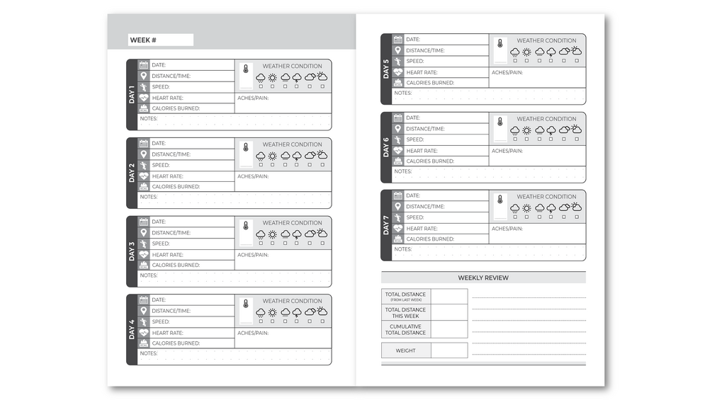 Running Logbook Interior - 115 Pages