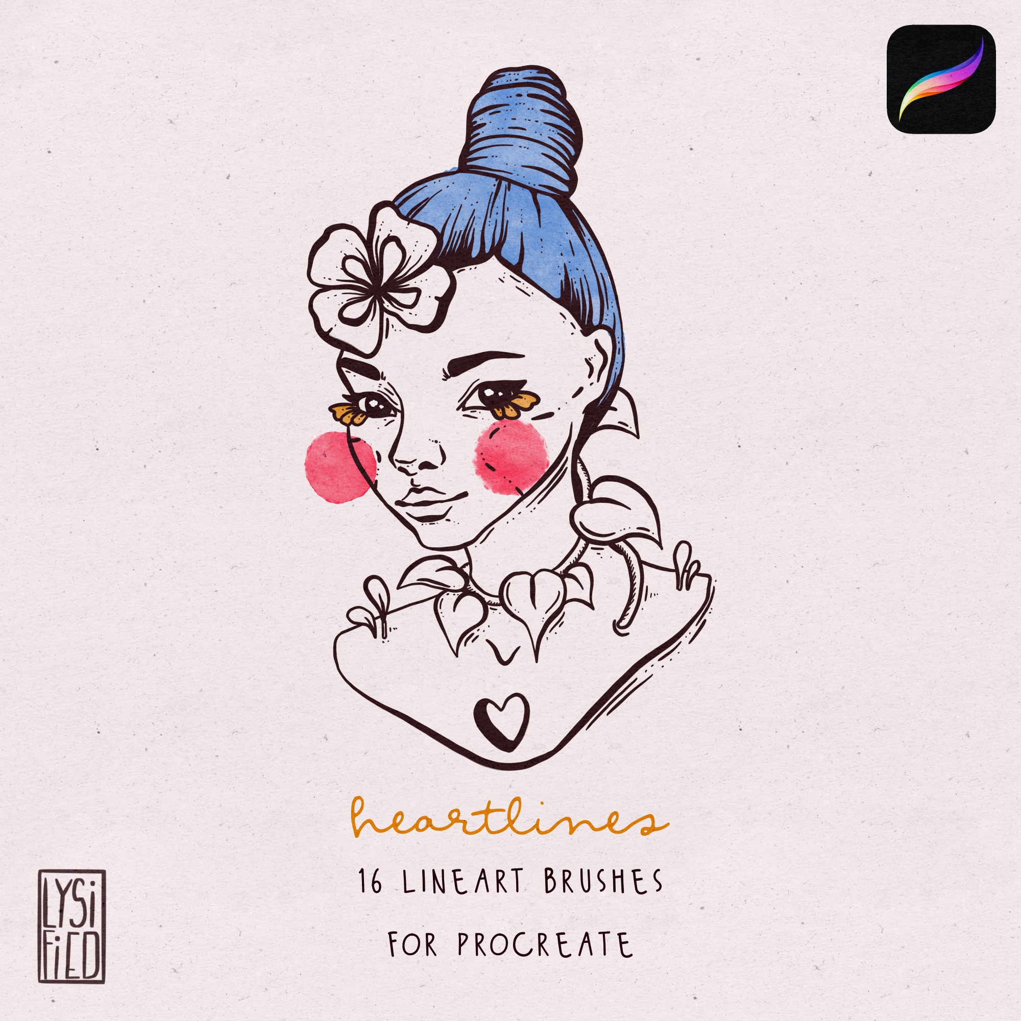 💎 NEW FREEBIE - 16 more lineart brushes for Procreate 💎 - lysified brushes