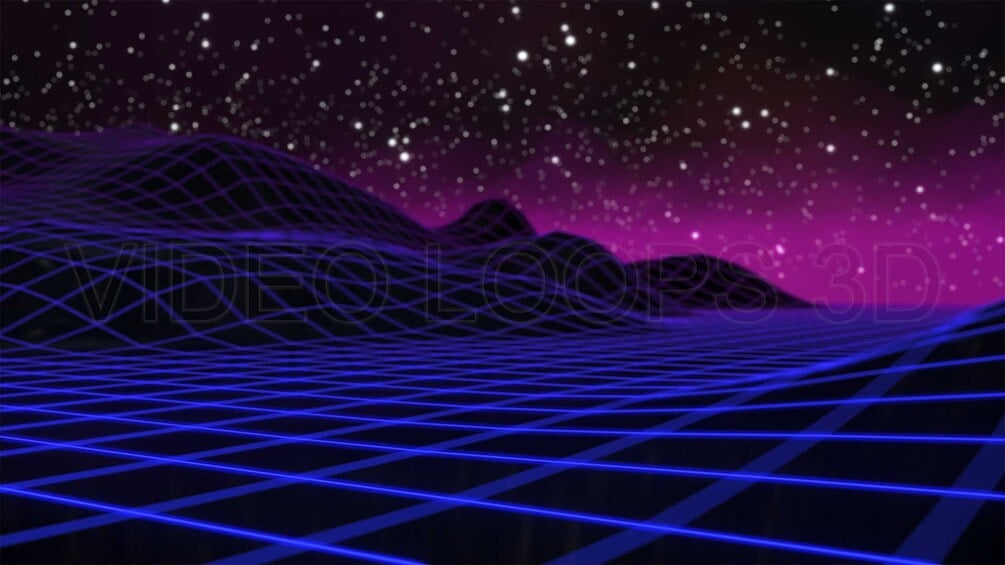 VJ LOOP 55 - Wireframe Mountains - Animated Background, Live Wallpaper ...