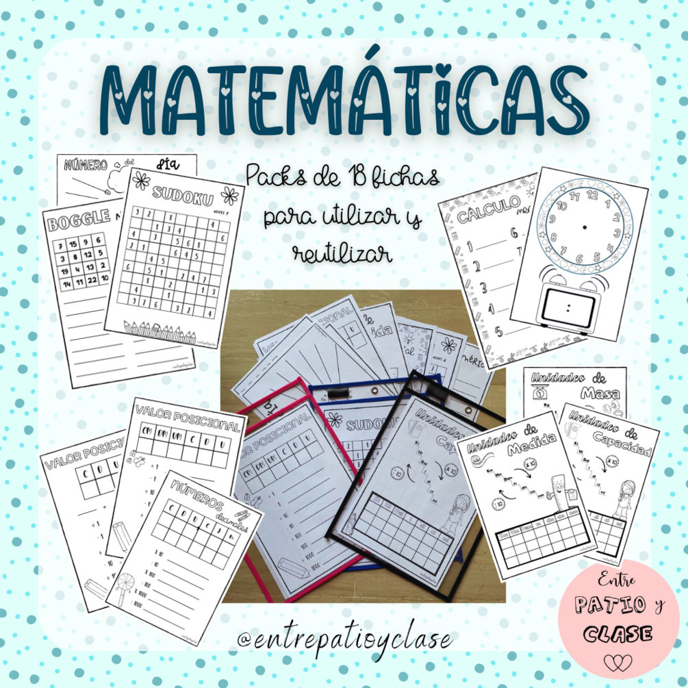 Pack fichas matemáticas